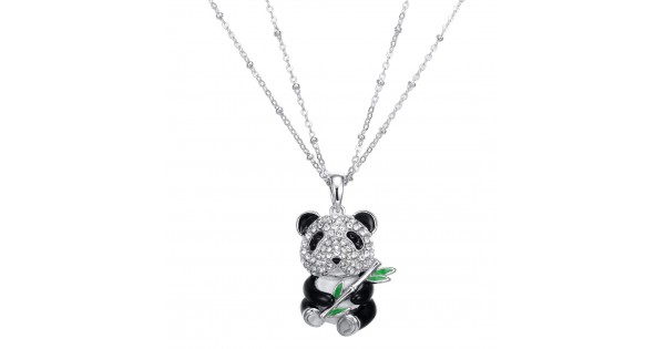 Swarovski panda necklace store
